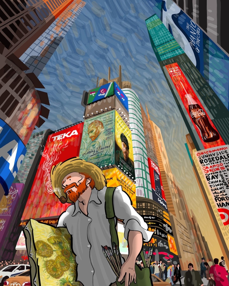 Illustrator's Van Gogh Art Expresses the Creativity of Late Artist