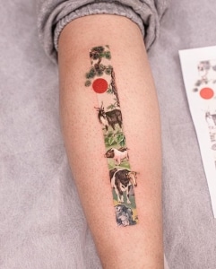 Rectangular Tattoos Contain Delicate Paintings Inspired by Chinese Art