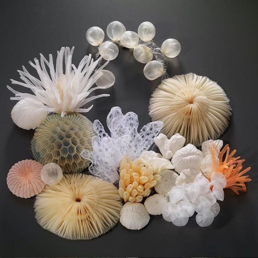 Ethereal Fabric Sculptures Resemble Sea Creatures and Coral