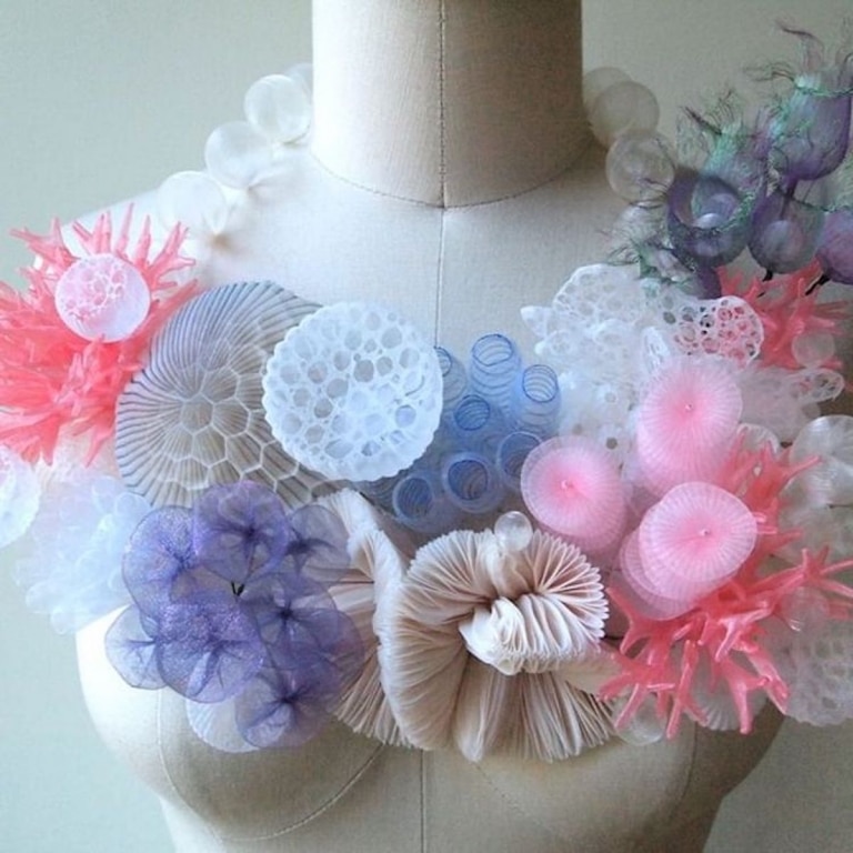 Ethereal Fabric Sculptures Resemble Colorful Clusters of Marine Life ...