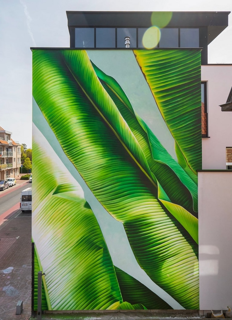 Larger-Than-Life Leafy Murals Sprout From Urban Spaces | My Modern Met
