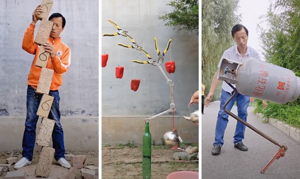 Balancing Artist Uses Various Objects to Defy Gravity