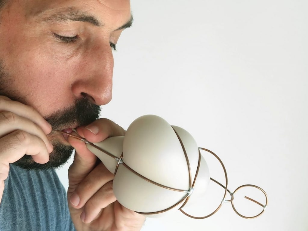 Playful Balloon Sculptures Inflated Within Wire Forms Mimic Ancient ...