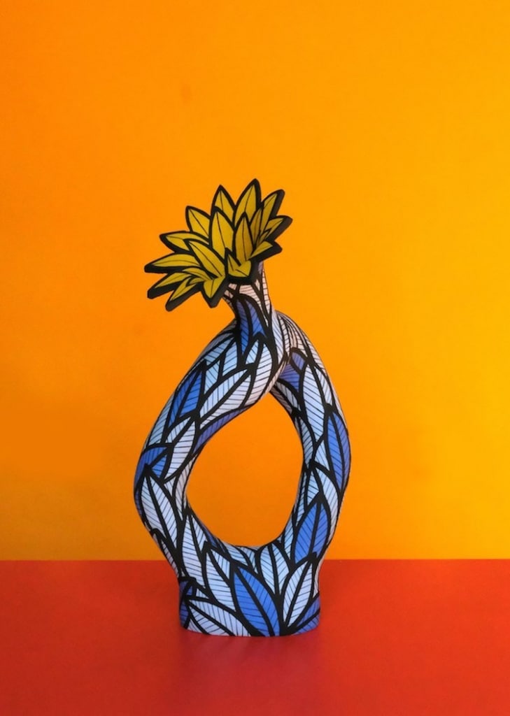 Colorful Ceramics Inspired by Nature are Stand-In for Humans