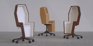 Workaholics Can Sit in This Coffin-Shaped Office Chair Forever