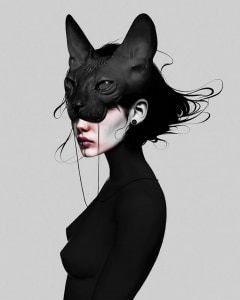 Bewitching Portraits Depict Enigmatic Women with Animal Motifs