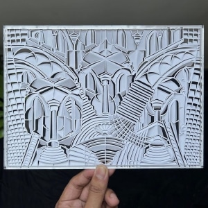 Artist Cuts White Paper to Create Optical Illusions
