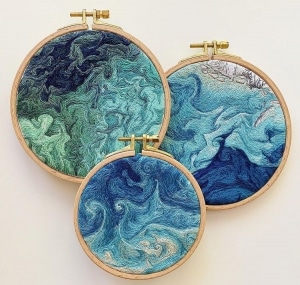 Aerial Embroidery Recreates the Swirling Beauty of NASA Imagery