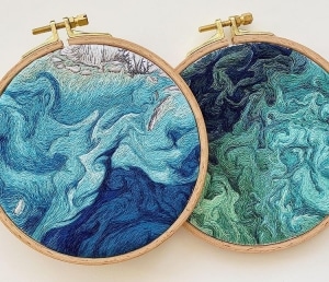 Aerial Embroidery Recreates the Swirling Beauty of NASA Imagery