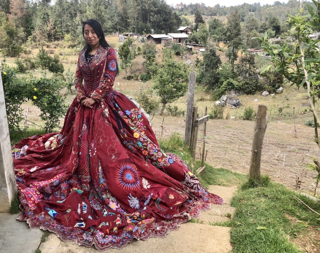 One Embroidered Red Dress Is Made by 343 Artists From the Around the ...