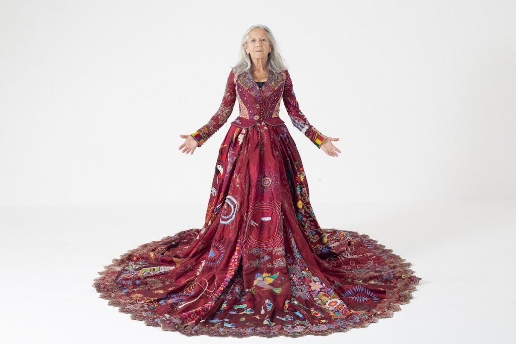 One Embroidered Red Dress Is Made by 343 Artists From the Around the ...