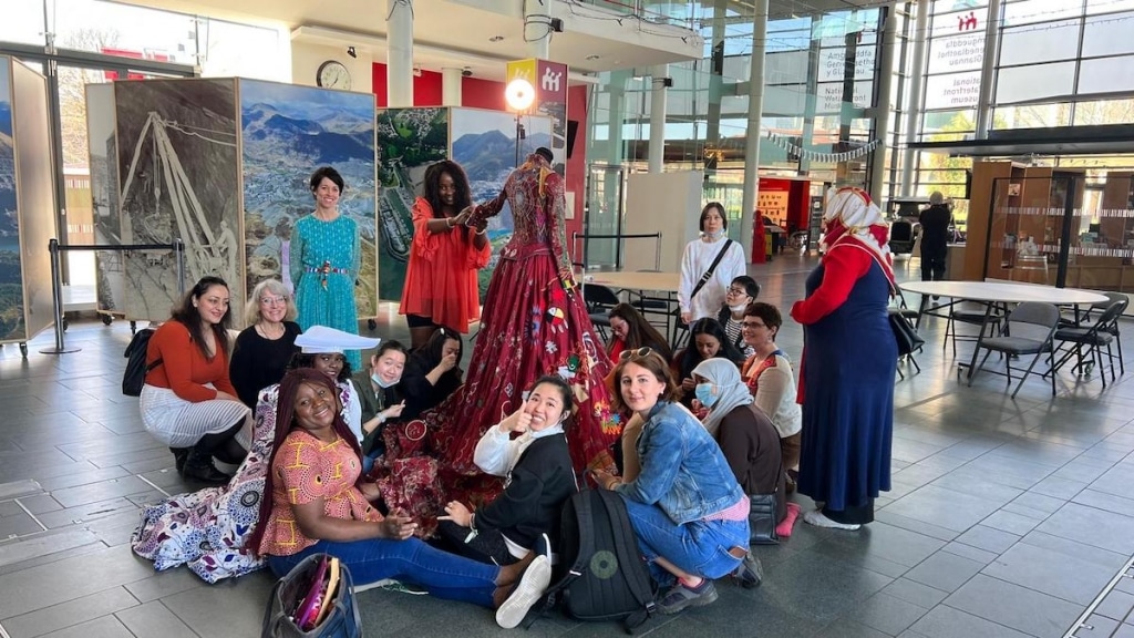 One Embroidered Red Dress Is Made by 343 Artists From the Around the ...