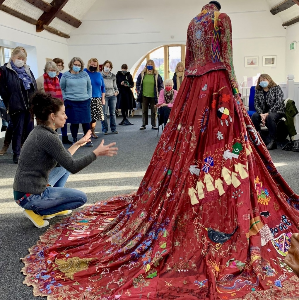 One Embroidered Red Dress Is Made by 343 Artists From the Around the ...