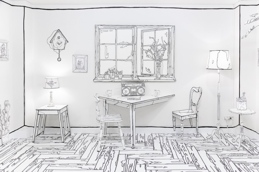 Optical Illusion Art Installation Flattens 3D Into 2D