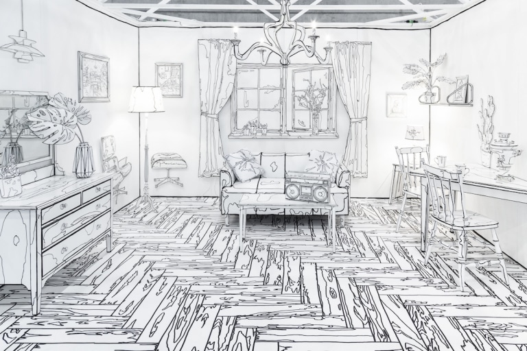 Optical Illusion Art Installation Flattens 3D Into 2D