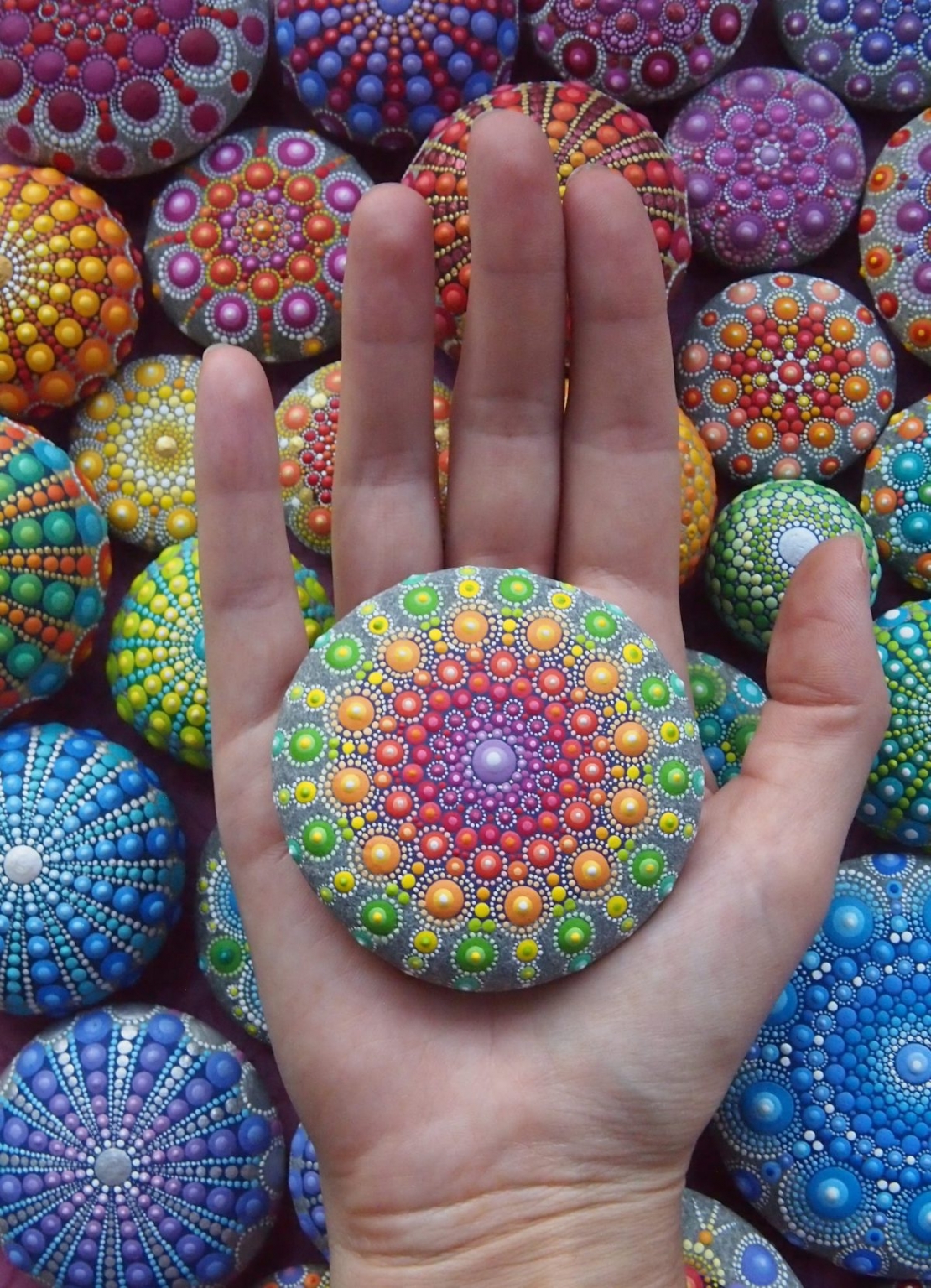 Mesmerizing Mandala Stones Echo the Colors of Nature