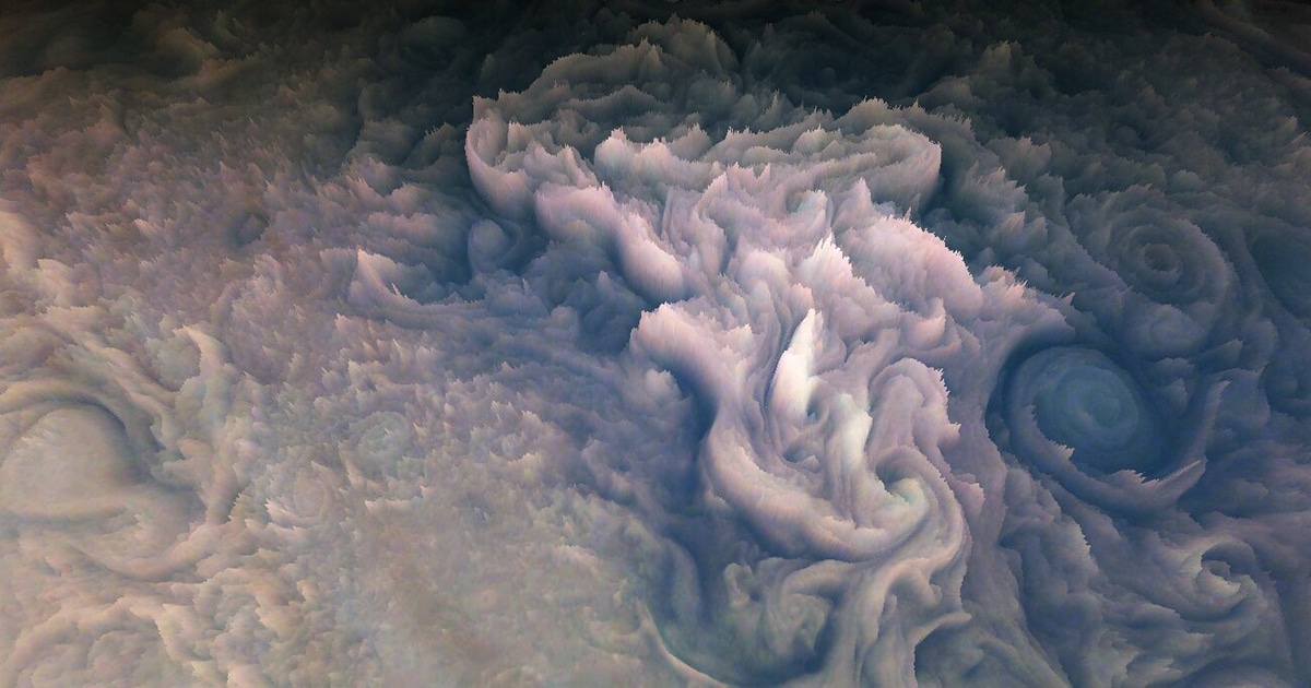 JunoCam Produces Rendering of Jupiter's Frosting-Like Clouds