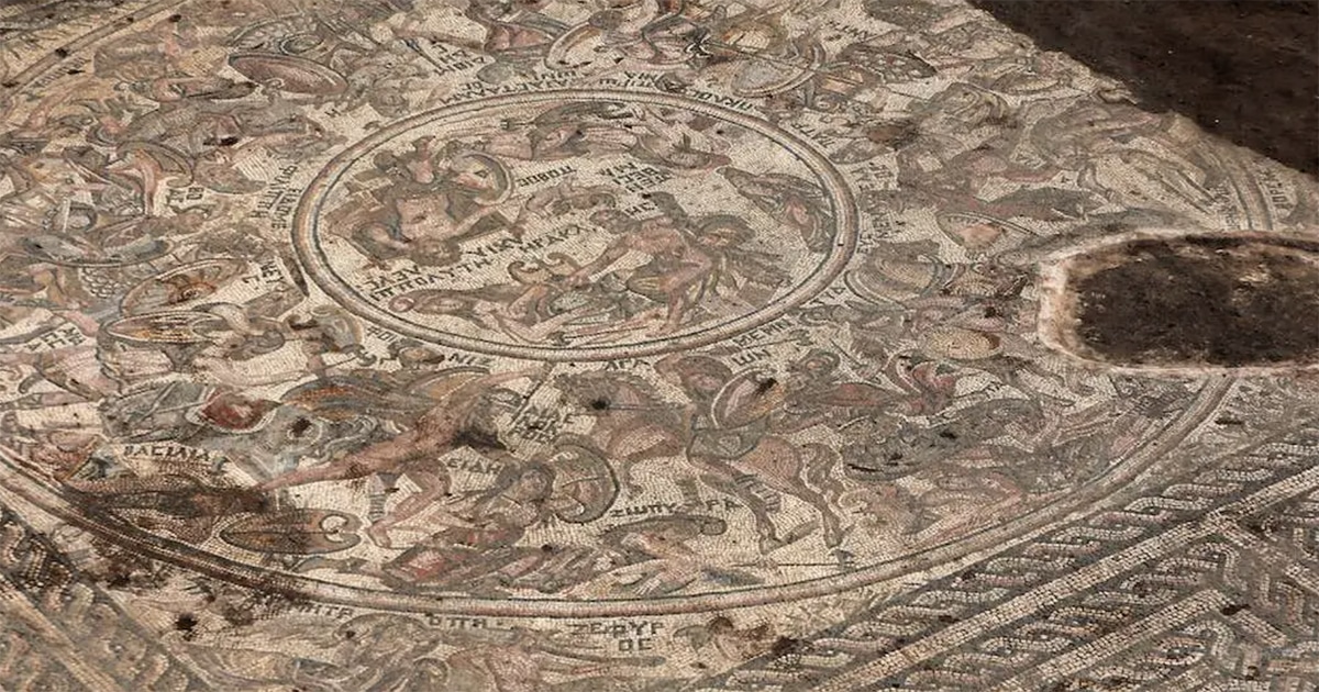 Archeologists Discover Rare Roman Mosaic With Trojan War Motif