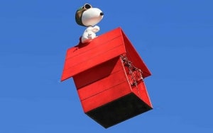 Watch Snoopy Take Flight on His Dog House