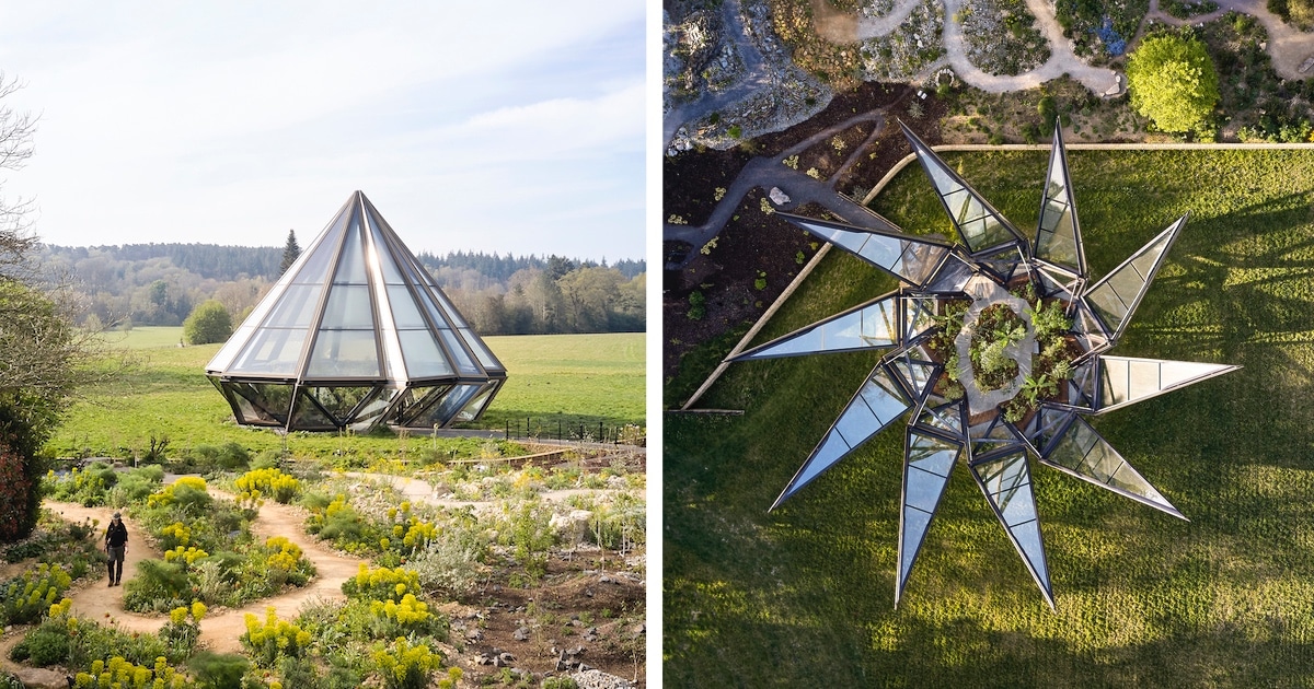 Heatherwick's Diamond-Shaped Glasshouse Unfurls Like a Flower