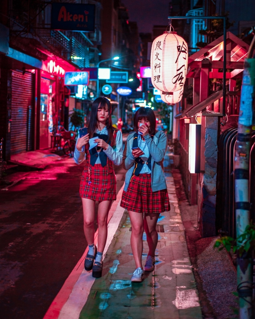 Colorful Street Photography Captures Nighttime in Taiwan