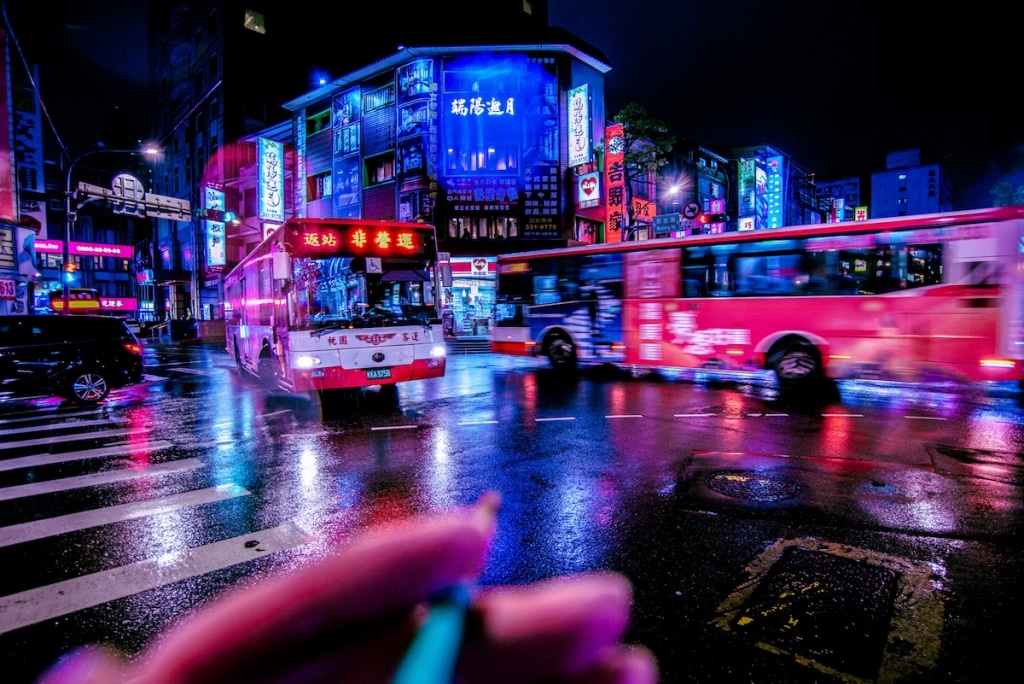Colorful Street Photography Captures Nighttime in Taiwan