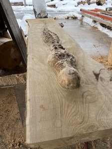 It Took 100 Hours for Woodworker to Create This Crocodile Bar Top