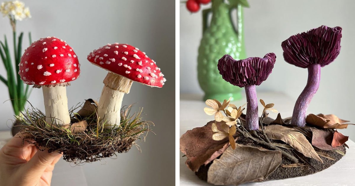 Amazing Paper Sculptures of Lifelike Fungi by Woodlucker