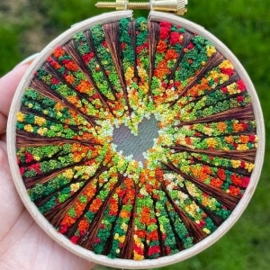 Trees and Plants Come Alive in Lush Embroidery Art