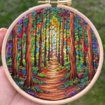 Trees and Plants Come Alive in Lush Embroidery Art