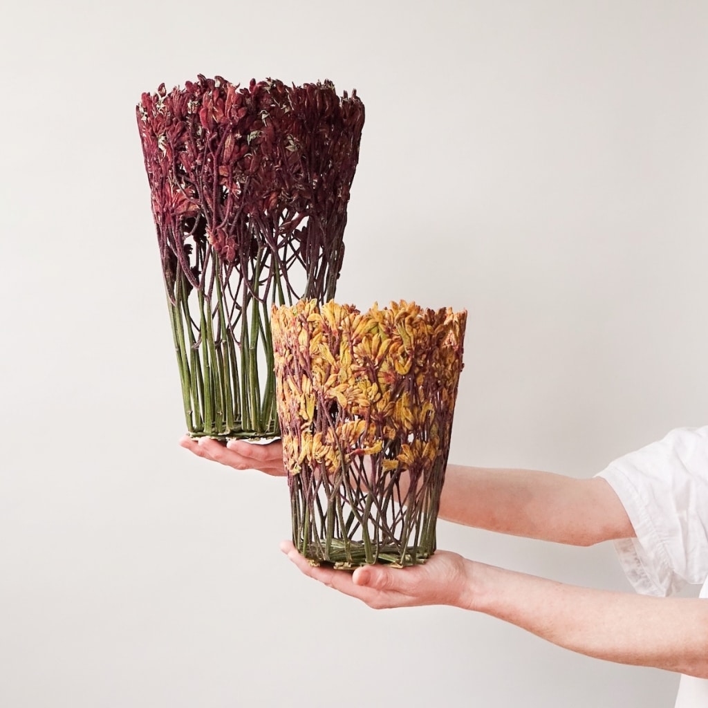 Artist Forms Magical Vases From Dried and Pressed Flowers