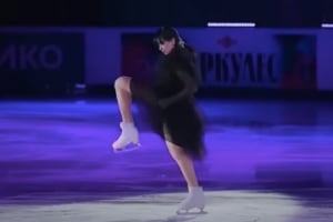 Olympic Figure Skater Recreates the "Wednesday" Dance on Ice