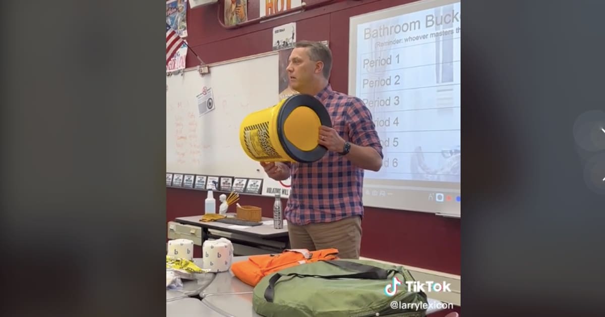 Teacher Shares Sad Truth Behind Viral "Bathroom Bucket" TikTok