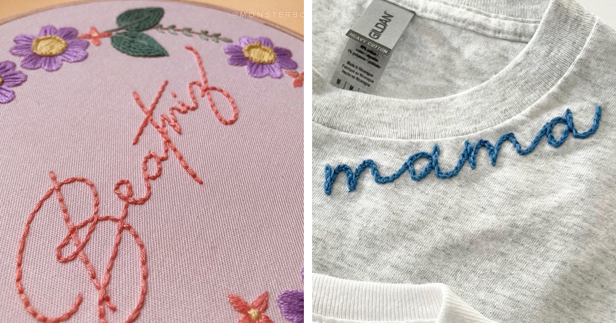 5 Stitches That Will Make Your Embroidered Letter Shout