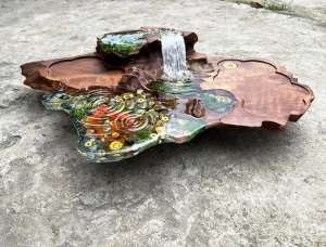 Epoxy Resin Tables Look Like Koi Ponds Come to Life