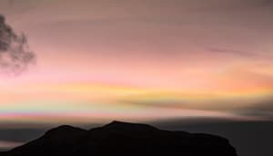 Freezing Temps Cause Rainbow Clouds to Appear in Iceland