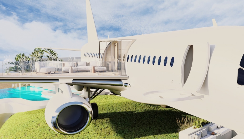 Boeing 737 Transformed Into Luxury Villa on the Cliffs of Bali