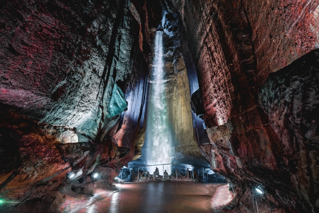 Ruby Falls' Glass Elevator Will Take You 260 Feet Underground