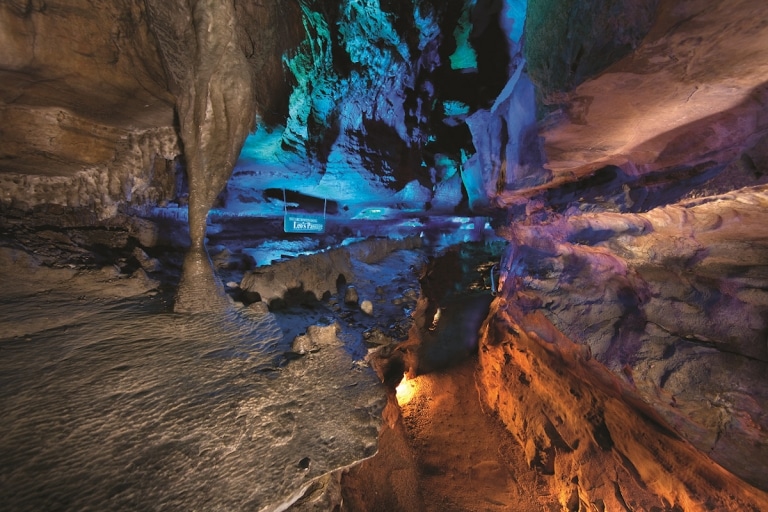 Ruby Falls' Glass Elevator Will Take You 260 Feet Underground