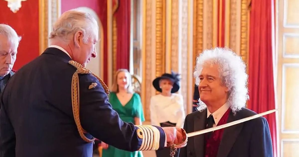 Queen Guitarist Brian May Is Knighted by King Charles III