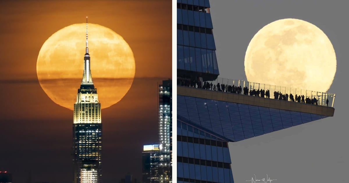 Photography Uses Illusion to Capture Enormous Moon Over NYC