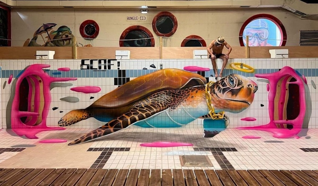 Amazing 3D Murals Burst From the Walls