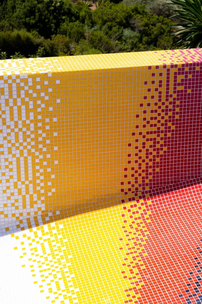 Designer Creates Colorful Swimming Pool With 130,000 Rainbow Glass ...