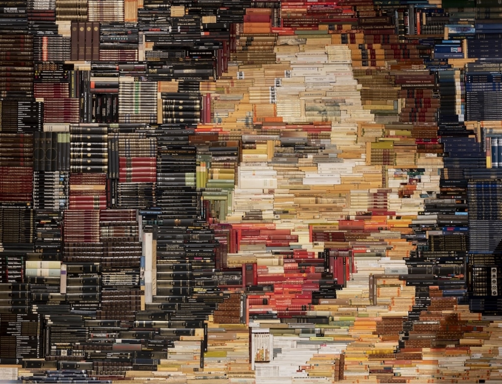 Artist Constructs Portrait of Vincent Van Gogh With Books