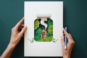 Artist Layers Cut Paper to Create Miniature Worlds