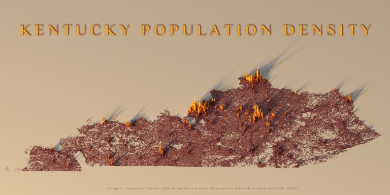 3D Maps Visualize the Stark Population Density Differences in Cities in ...