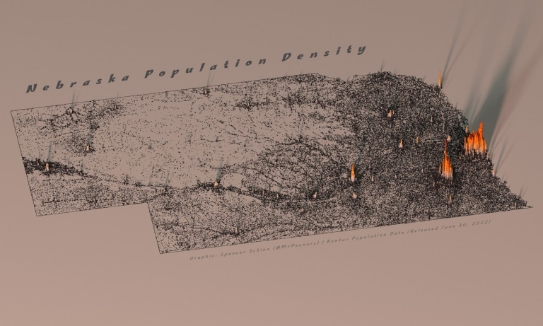 3D Maps Visualize the Stark Population Density Differences in Cities in ...