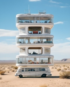 Surreal AI Camper Designs Project the Future of Nomadic Living