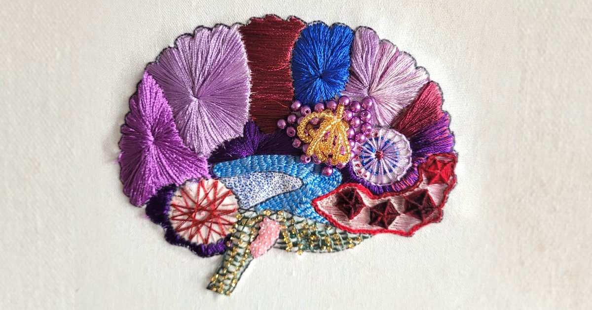 Woman Creates Dementia Art of an Embroidery of Her Brain
