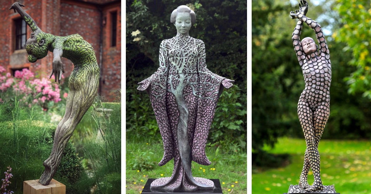 Figurative Bronze Sculptures Fuse Nature With Lyrical Movements